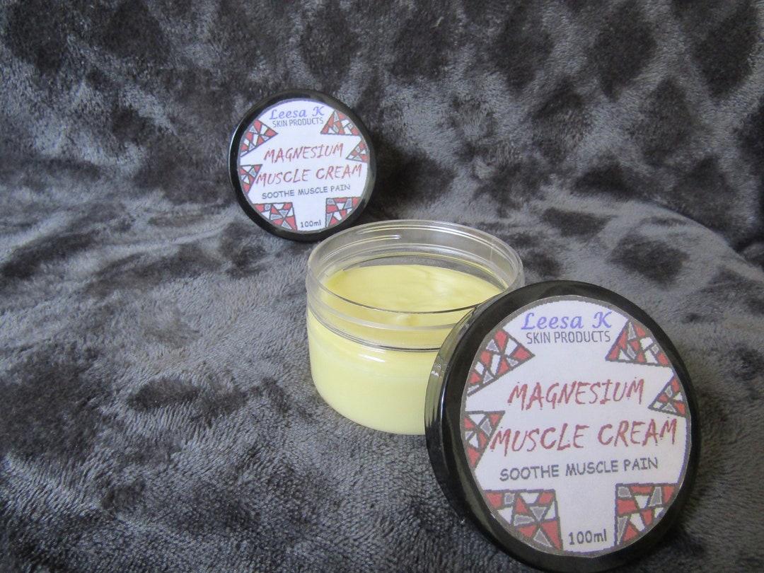 Magnesium Muscle Cream: Natural Pain Relief, Soothing Aches (100ml) - Etsy