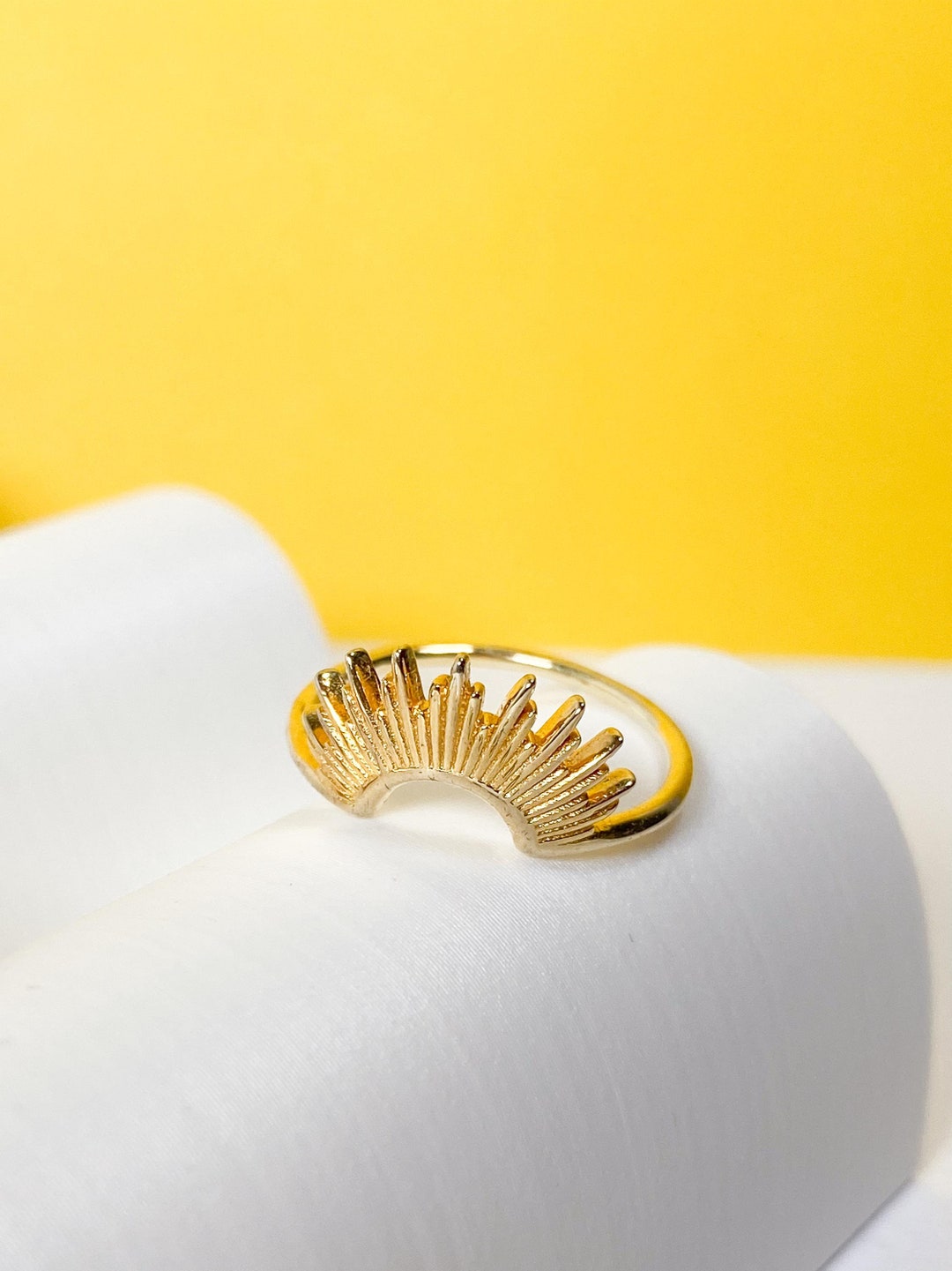 Sunrise Stacking Ring, Sunburst Ring, Statement Ring, Celestial Jewelry ...