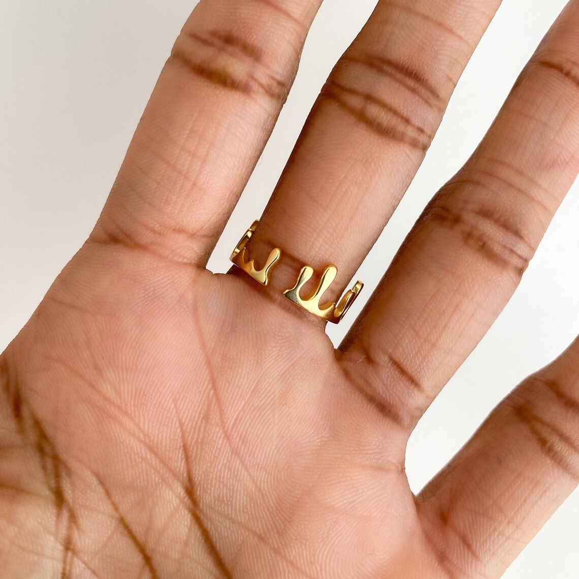 Crown Dripping Gold Ring Streetwear Jewelry Statement Ring | Etsy