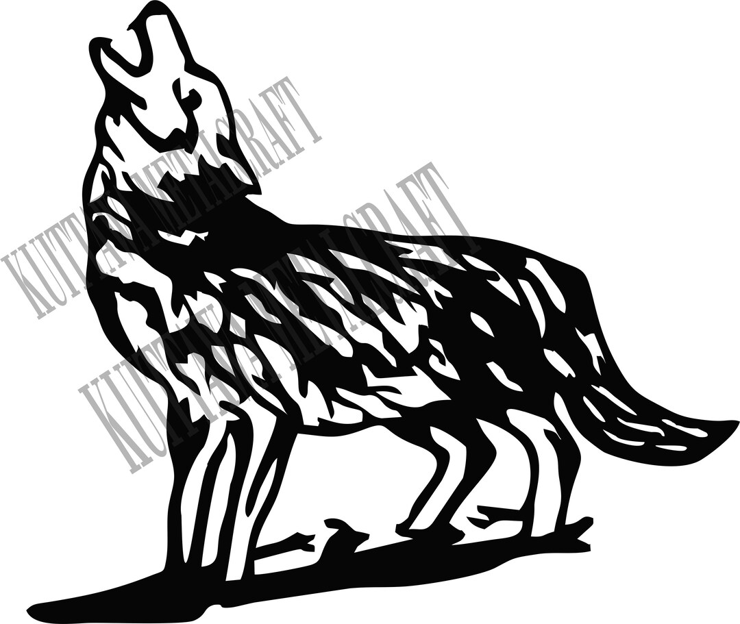 Wolf Howling Dxf / Svg / Plasma laser cnc cut File - Etsy