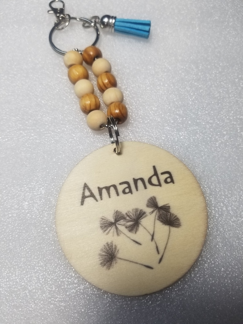Personalized Wood Name Keychain: Custom Engraved Charm, Backpack Tag - Etsy