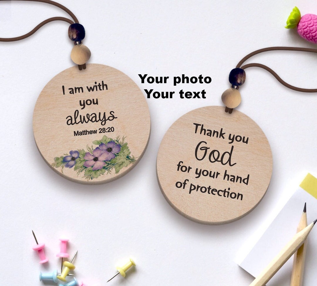 Christian Car Charm/baptism Gift/scripture Gift/rear View Mirror Decor ...