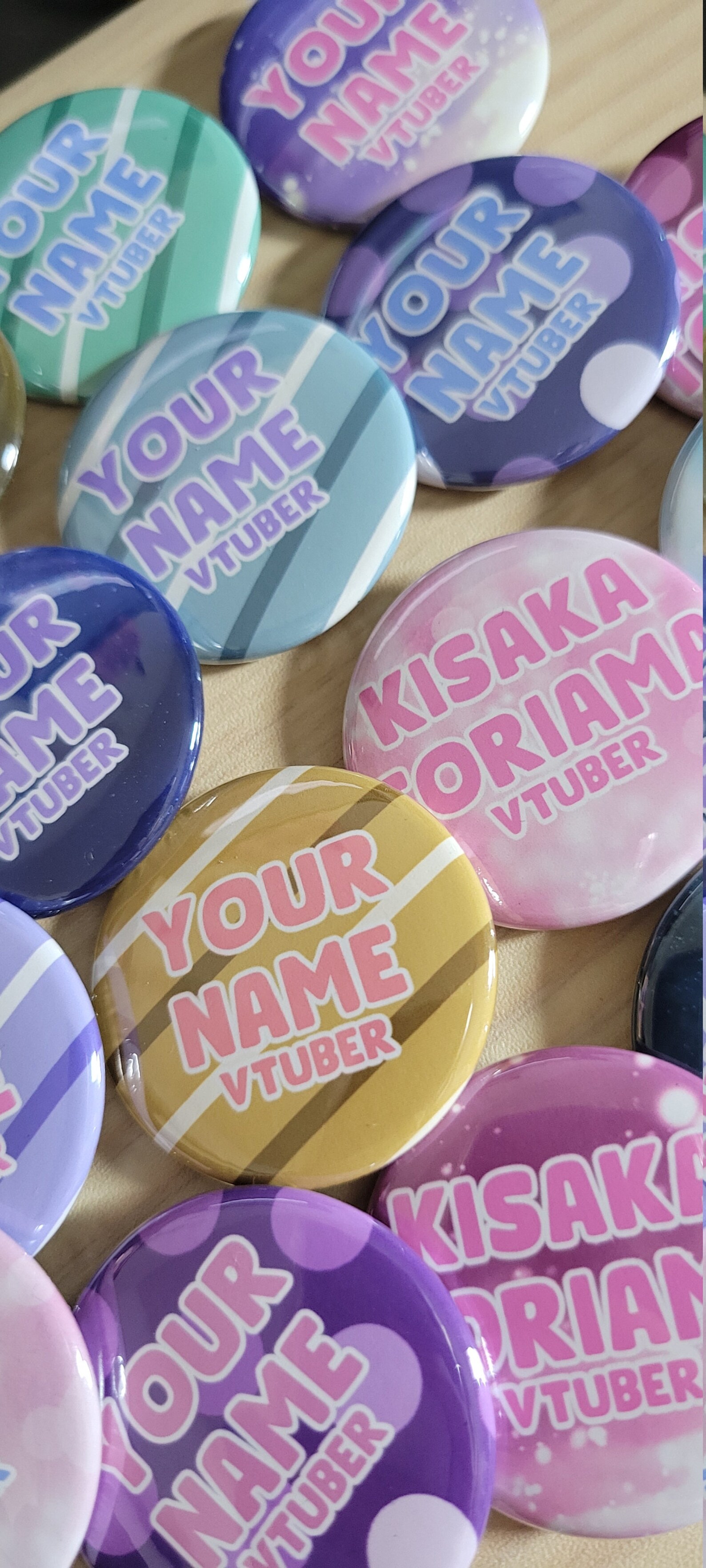 Custom Vtuber Button Your Vtuber Name or Username on a | Etsy