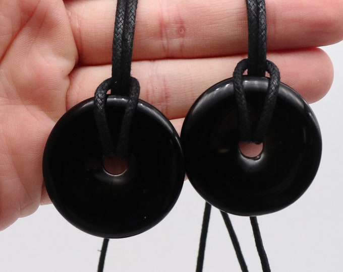 Black Obsidian Pi Stone, Pi Stone With Adjustable Cord - Etsy