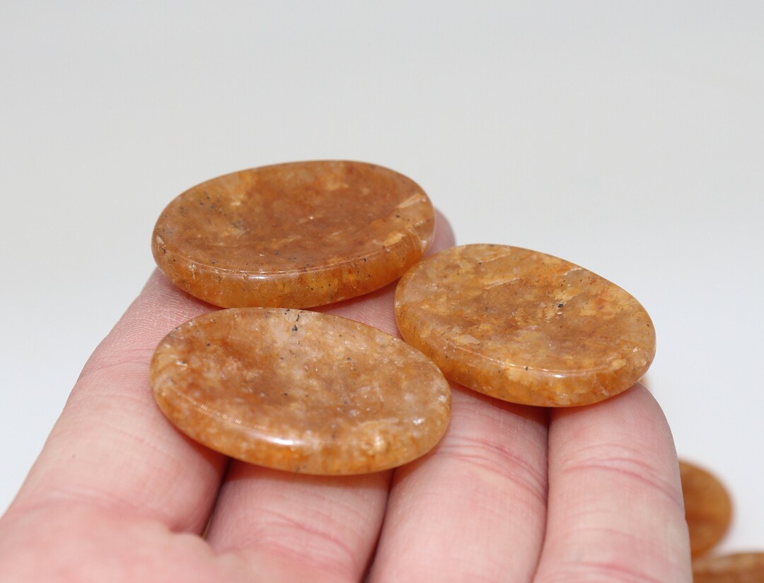 Golden Quartz Worry Stone, Gold Quartz - Etsy