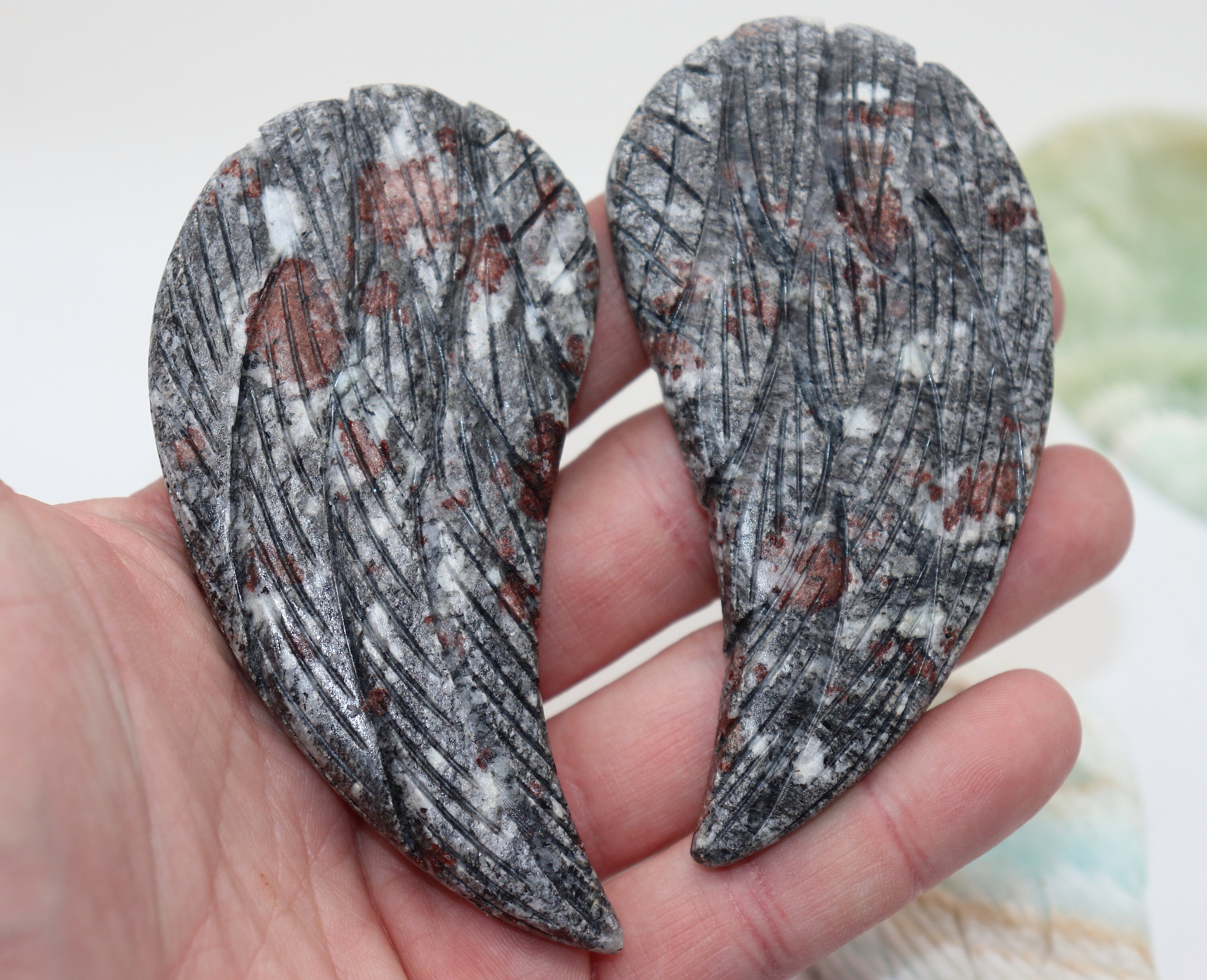 Angel Wings Gemstone Angel Wings Caribbean Calcite Honey | Etsy