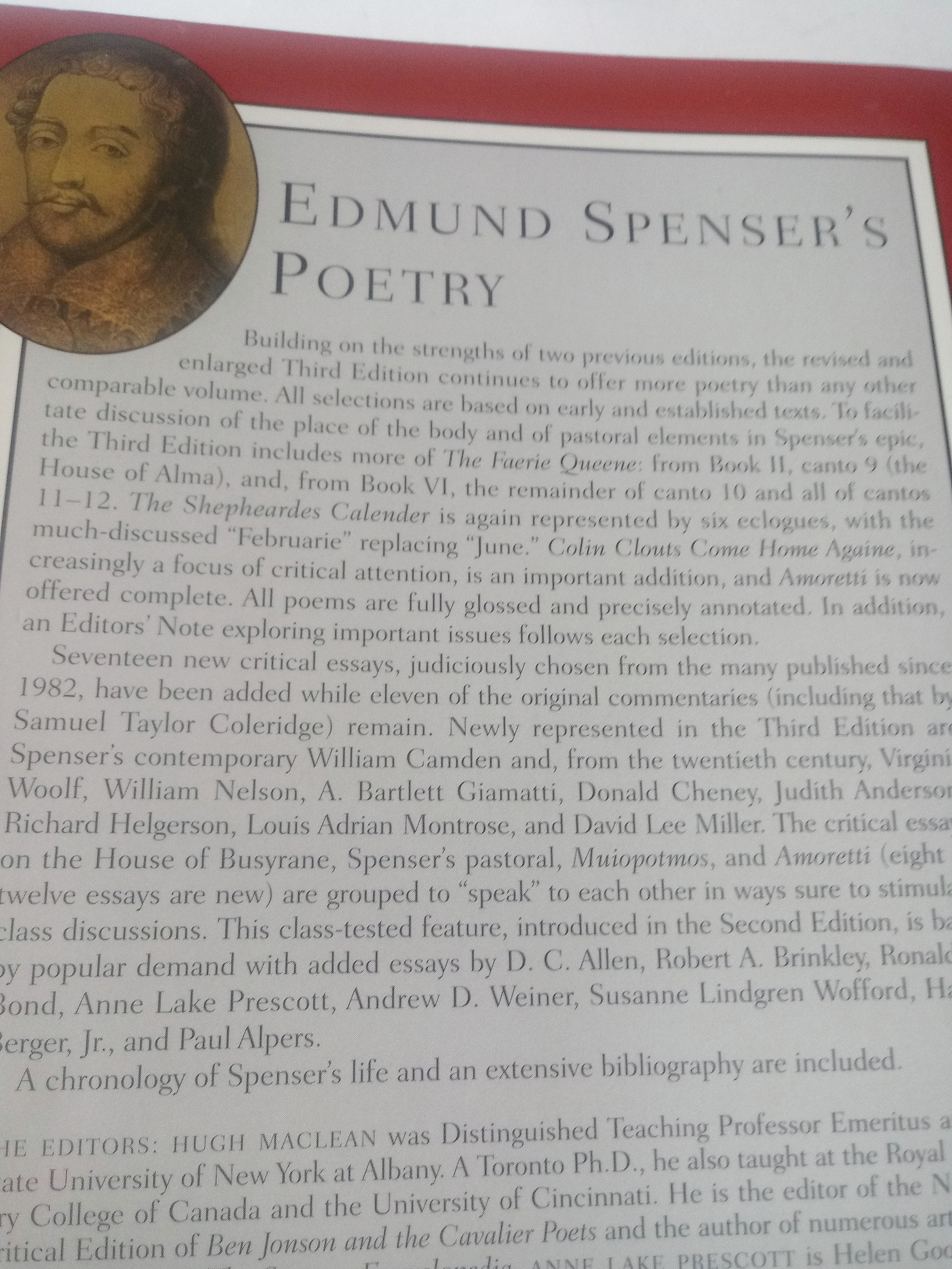 Edmund Spenser's Poetry norton Critical Editions - Etsy