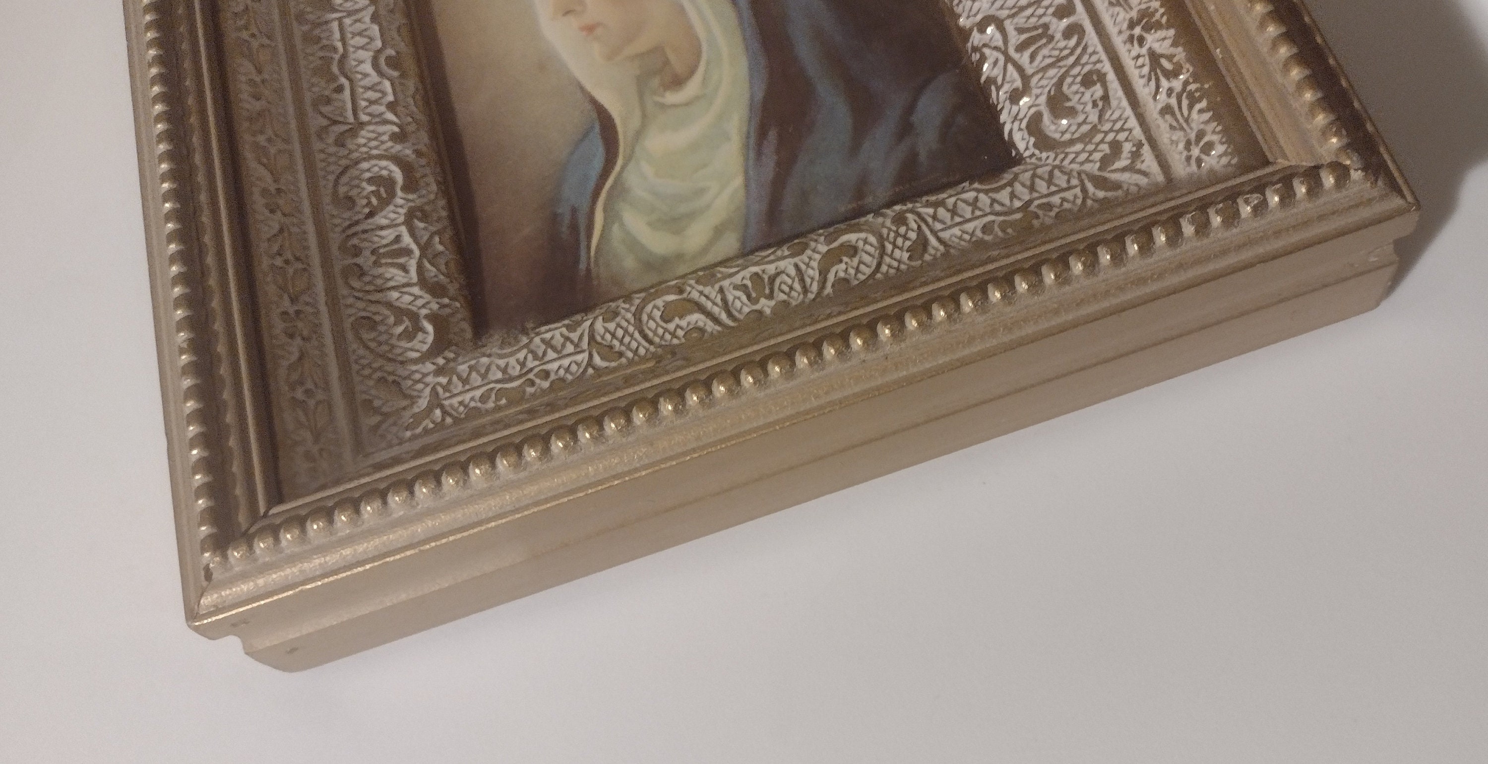 1948 Virgin Mary Mother of Jesus Warner Sallman Artist Print Wooden ...