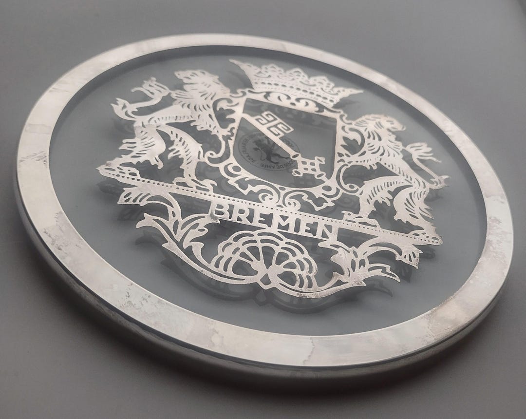 St. Peter's Key Bremen Coat of Arms Heraldic Lions GEBRUDER DEYHLE ...