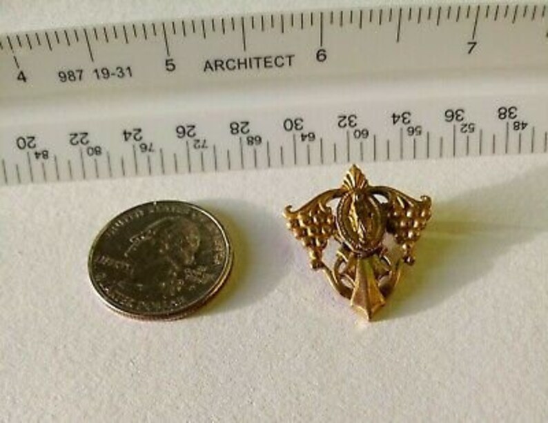 Madonna of the Grapes Virgin Mother Blessed Mary Medallion Pin Catholic ...