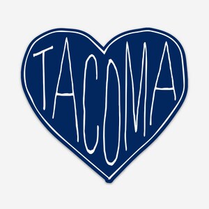 Tacoma Heart, Vinyl Sticker - Etsy