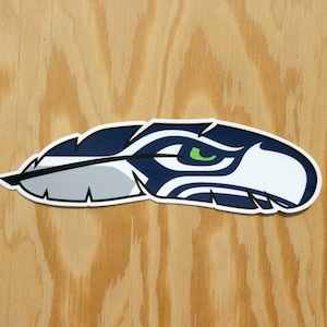 Seahawks Logo Feather Sticker - Etsy