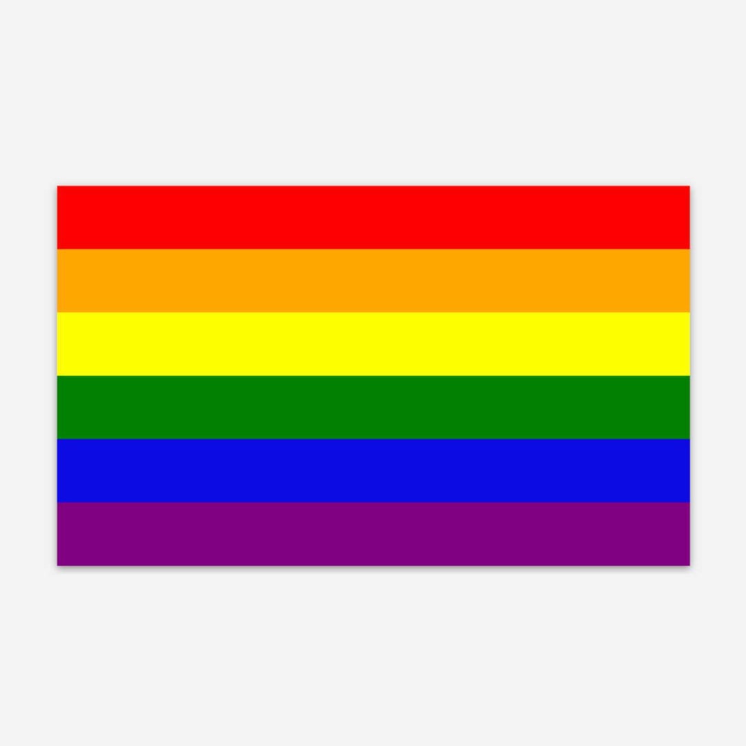 Rainbow Flag Vinyl Sticker - Etsy