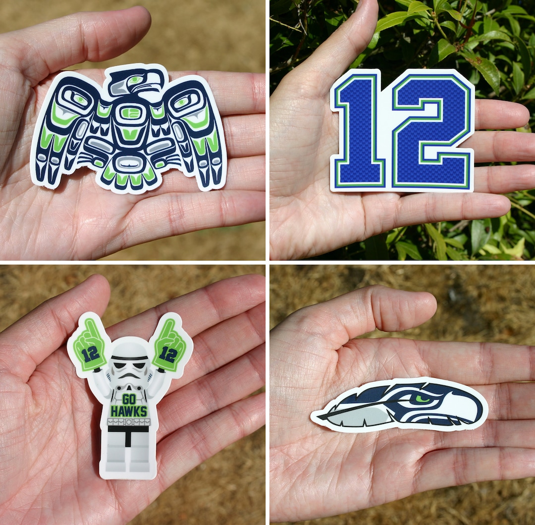 Seattle Seahawks Stickers, Small Sticker Set Sticker - Etsy