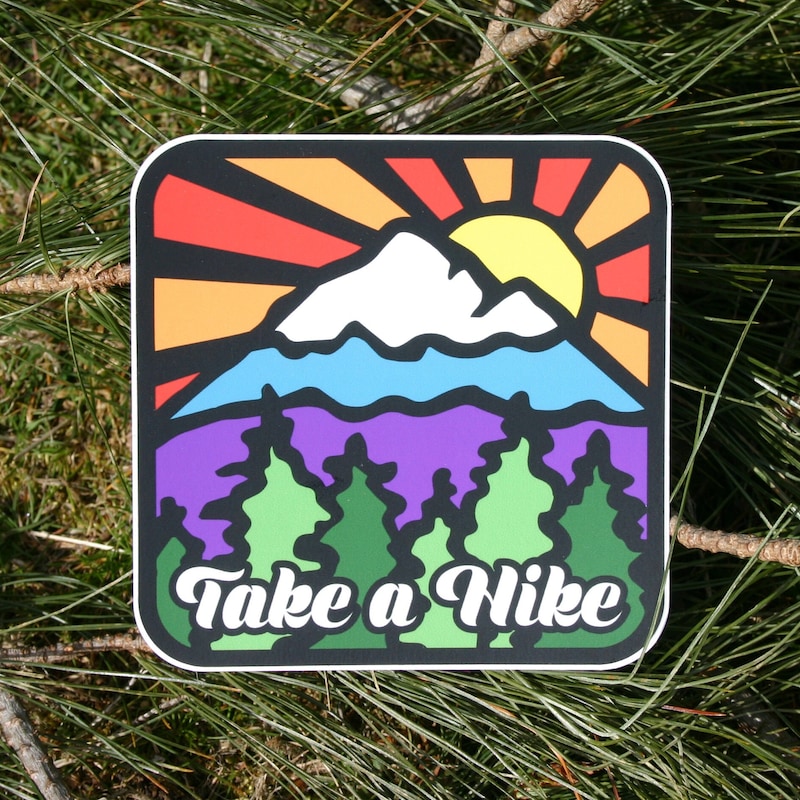 Hiking Sticker - Etsy