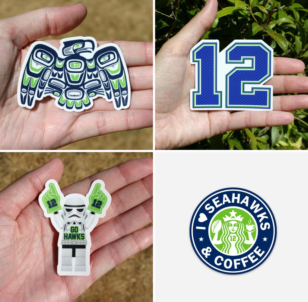 Seattle Seahawks Stickers, Small Sticker Set - Etsy
