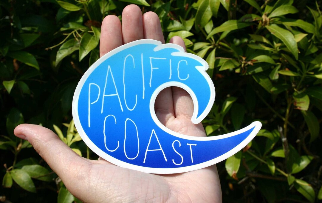 Pacific Coast Wave Vinyl Sticker - Etsy