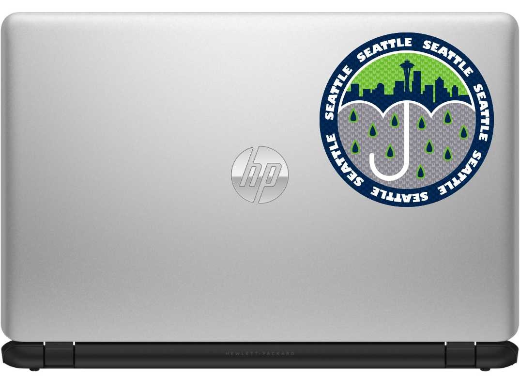 Seattle Skyline Umbrella, Vinyl Sticker - Etsy