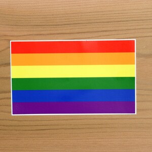 Rainbow Flag Vinyl Sticker - Etsy