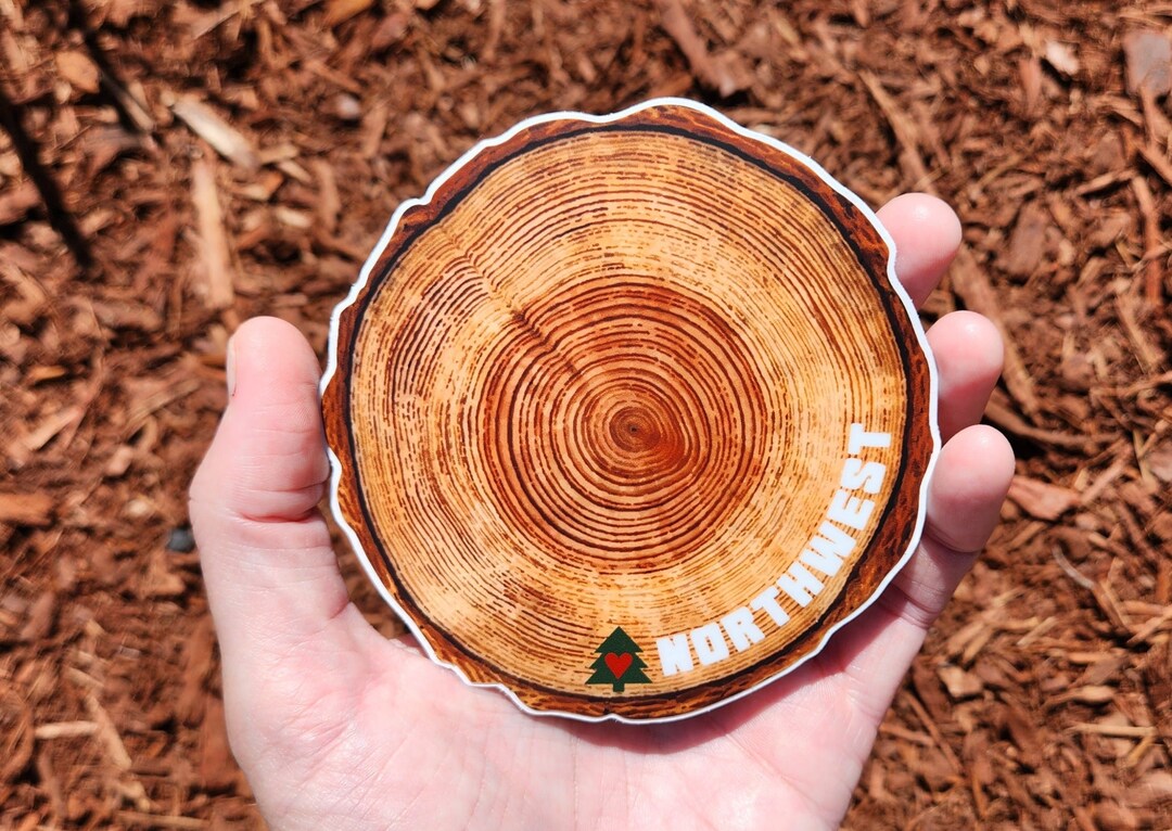 Northwest, Wood Stump Sticker - Etsy