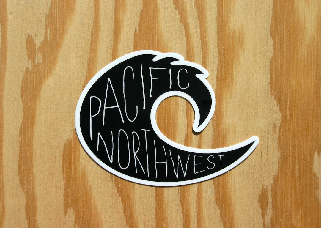 Pacific Northwest Wave Vinyl Sticker - Etsy
