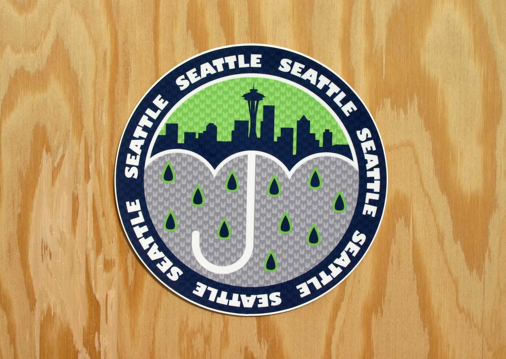 Seattle Skyline Umbrella Vinyl Sticker - Etsy