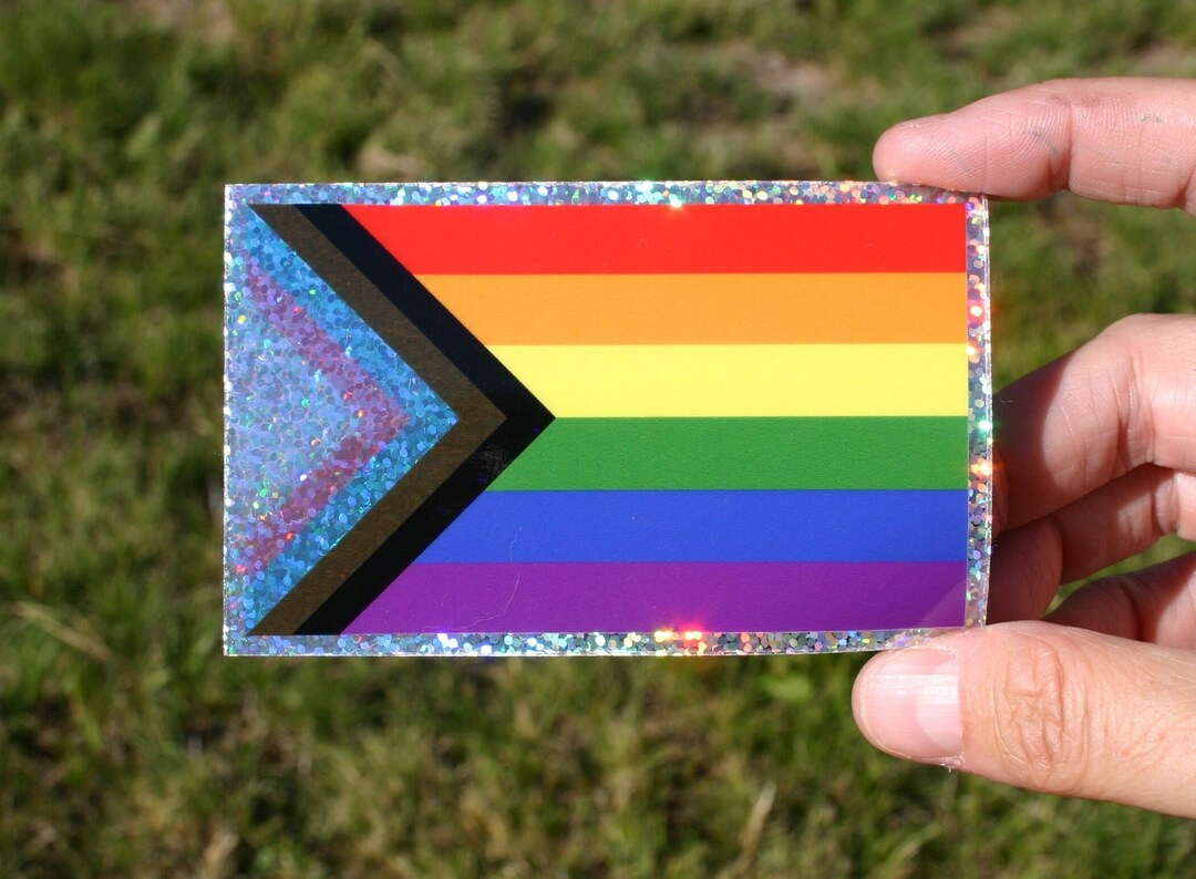 Progress Pride Sticker, Pride Flag Sticker - Etsy