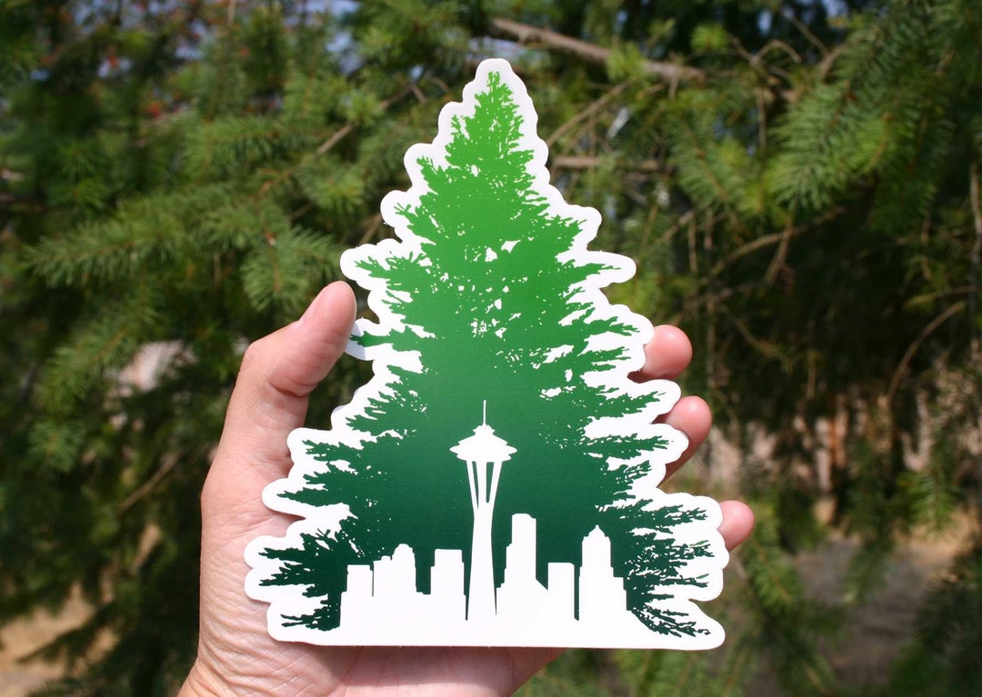 Seattle Tree Sticker - Etsy