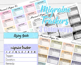 Migraine tracker | Etsy