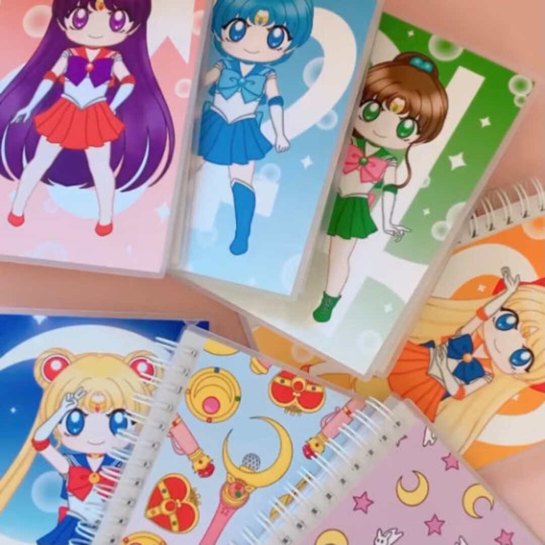 Magical Girl Anime Reusable Sticker Book Sticker Keeper Two Sizes ...