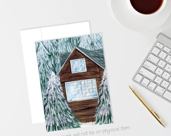Cabin Card Cabin Greeting Card Love Card A-frame Card - Etsy