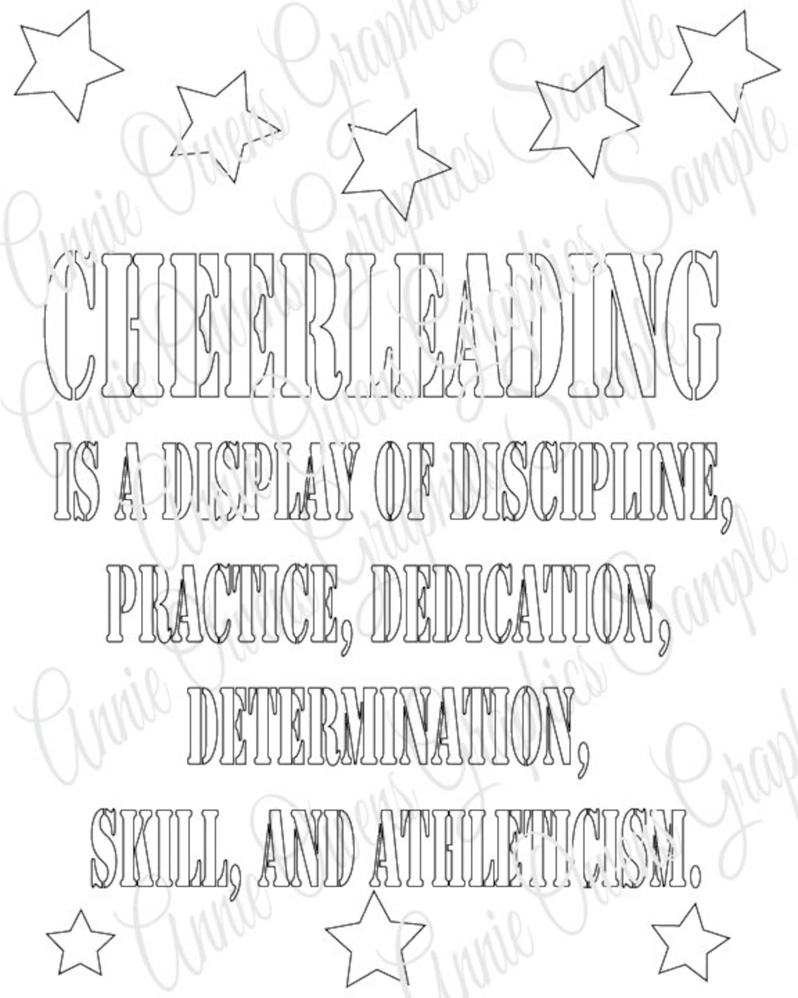 Cheerleading Coloring Book - Etsy