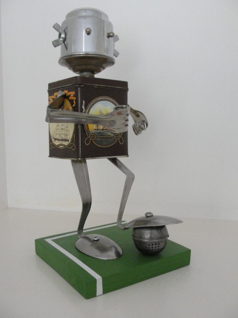 Recycled Robot Sculpture Robot Sculpture Recycled Objects. Etsy