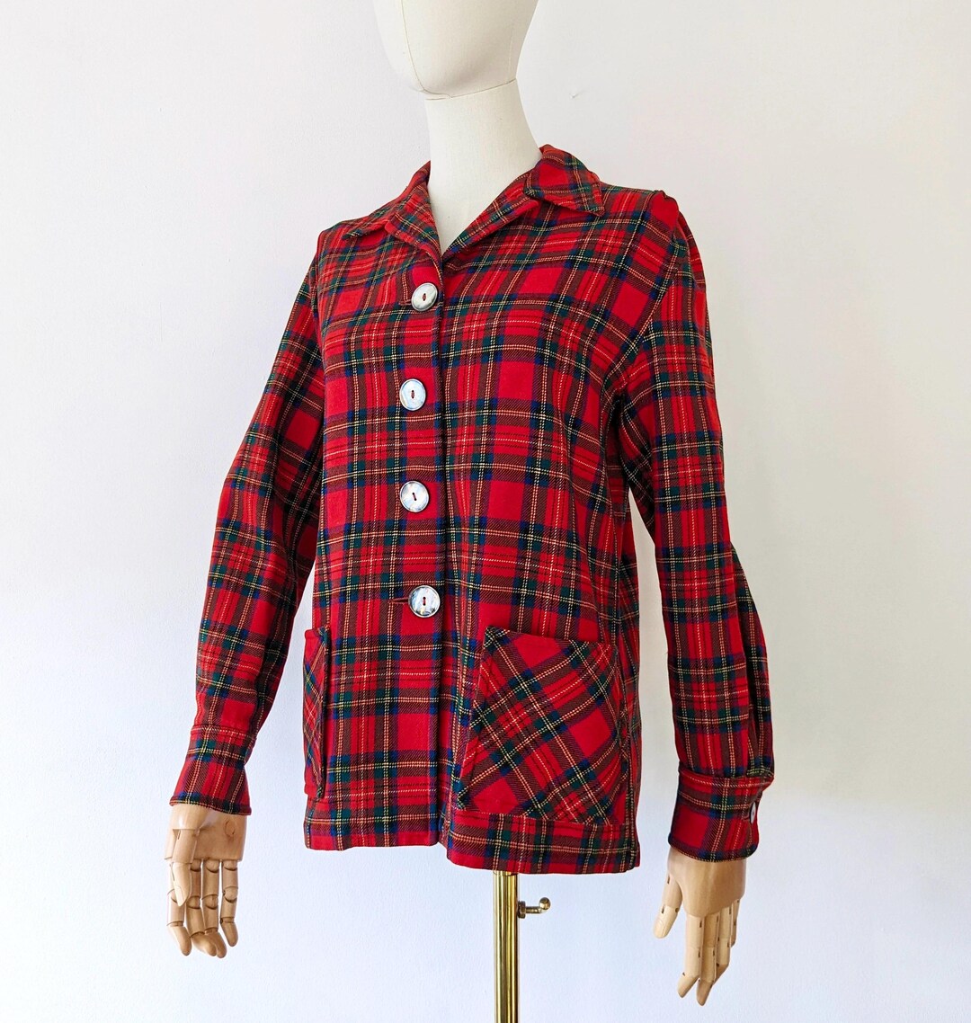1950s Pendleton 49er Red Stewart Tartan Pendleton Jacket Vintage Red ...