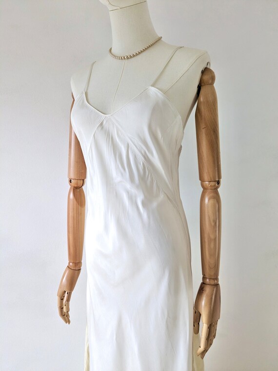 1940s White Slip * 1940s Bridal White Slip * 1940s Lo… - Gem