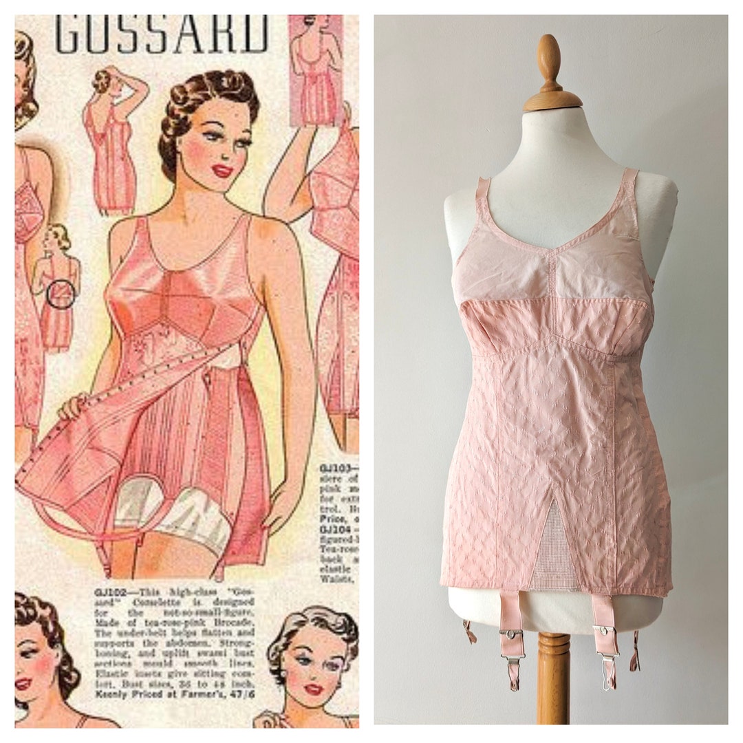 1940s Twilfit Corselette Girdle With Garters And Bra Top Vintage 1940s