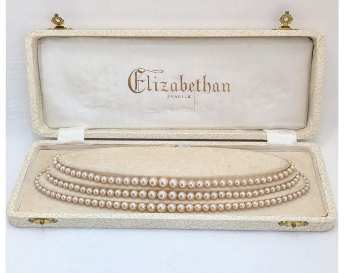 1950s Elizabethan Pearls in Original Box * Vintage Pearls in Original ...
