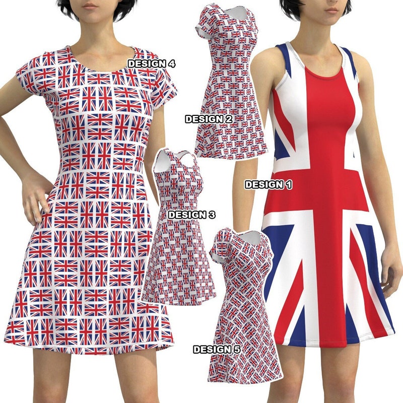 Union Jack Dress - Etsy