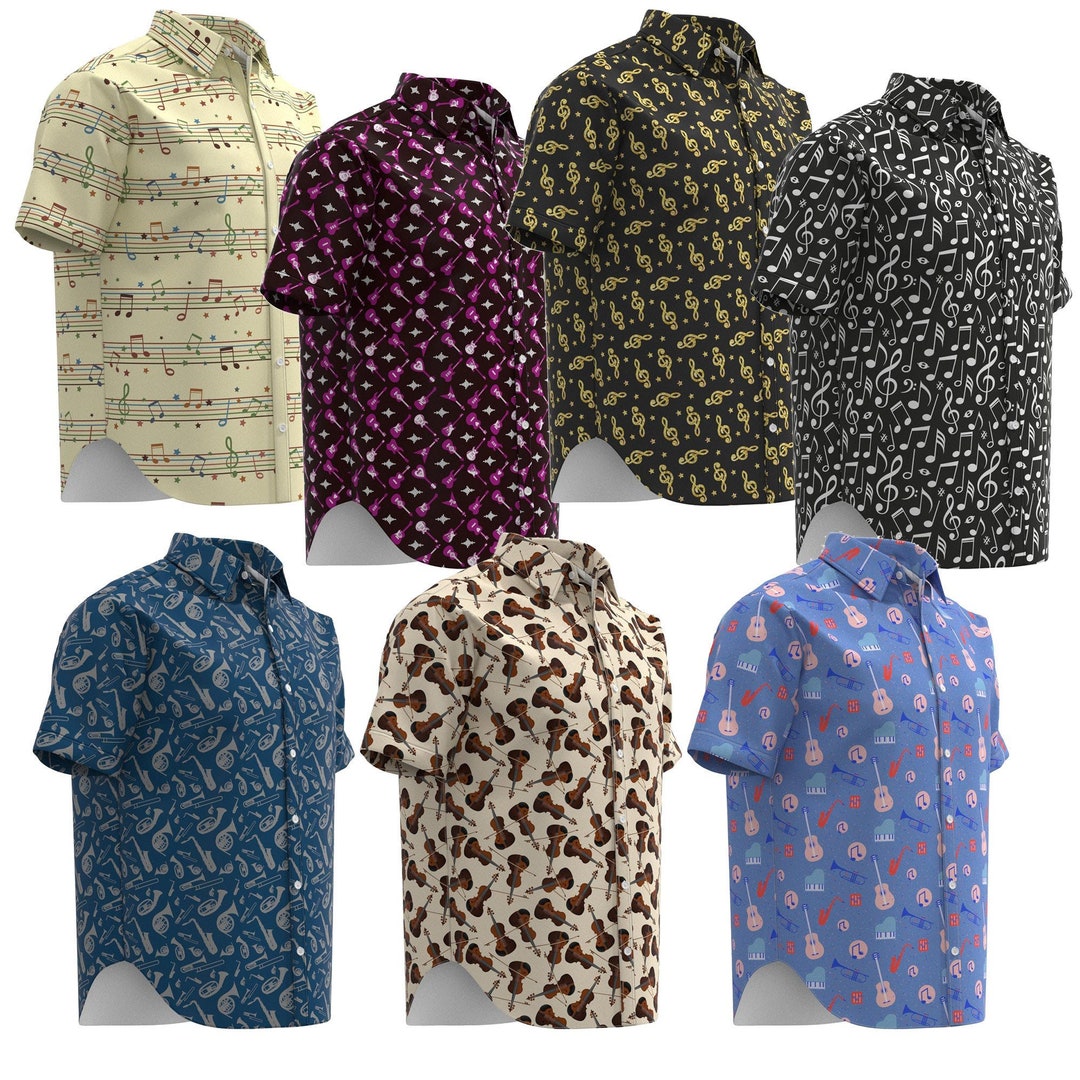 Musical Notes Music Instruments Jazz Rock Retro Violin Guitar Saxophone ...