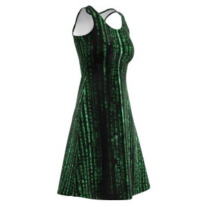 The Matrix Coding Programming Code Neo Trinity Short Sleeve Sleeveless Fit Flare Skater Dress - Etsy
