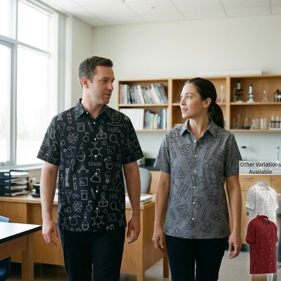 Button Shirt for Science Chemistry School Teacher College Student ...