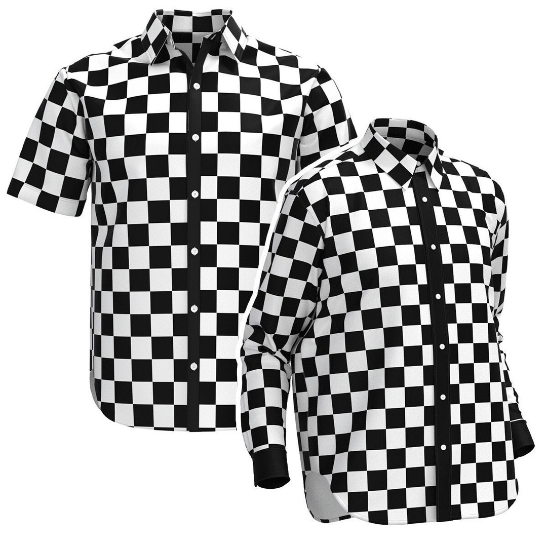 Black White Checkered Checker Box Check Geometric Pattern Men Women ...