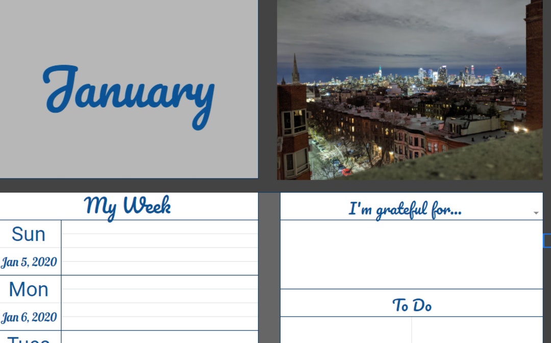 Pretty Digital Journal Template for Google Sheets - Etsy