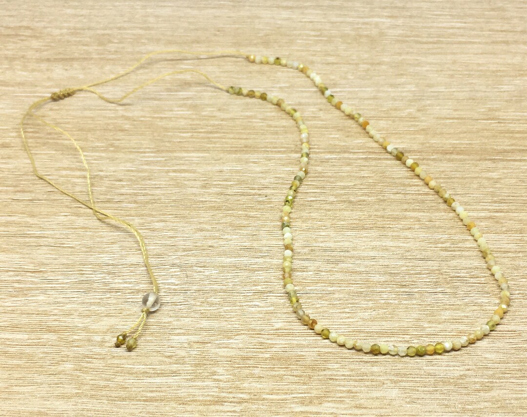 Choker With Small Faceted Golden Rutile Quartz - Sliding Closure ...