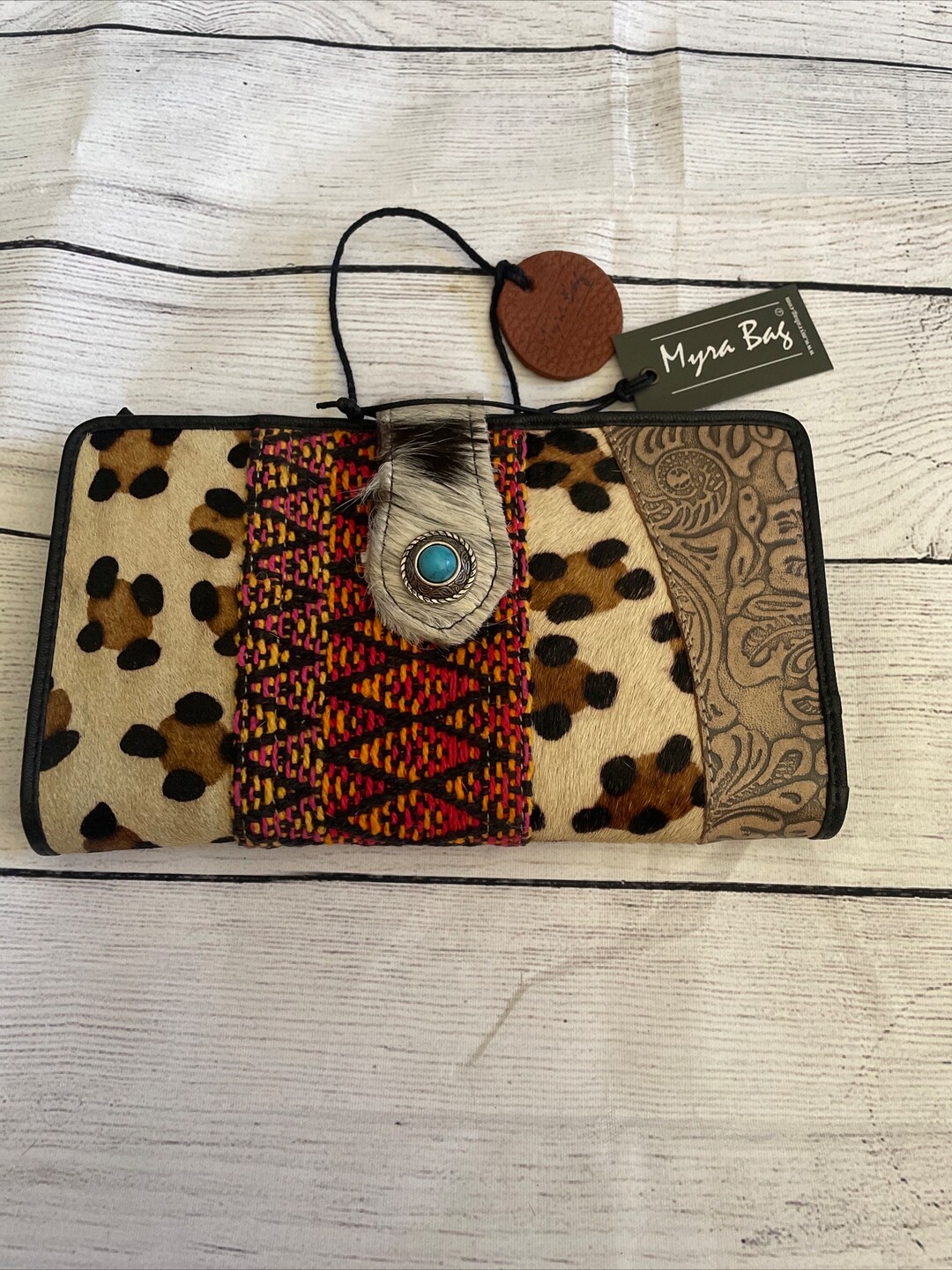 Myra Full Size Wallet. Leather Hairon Wallet for Women. - Etsy