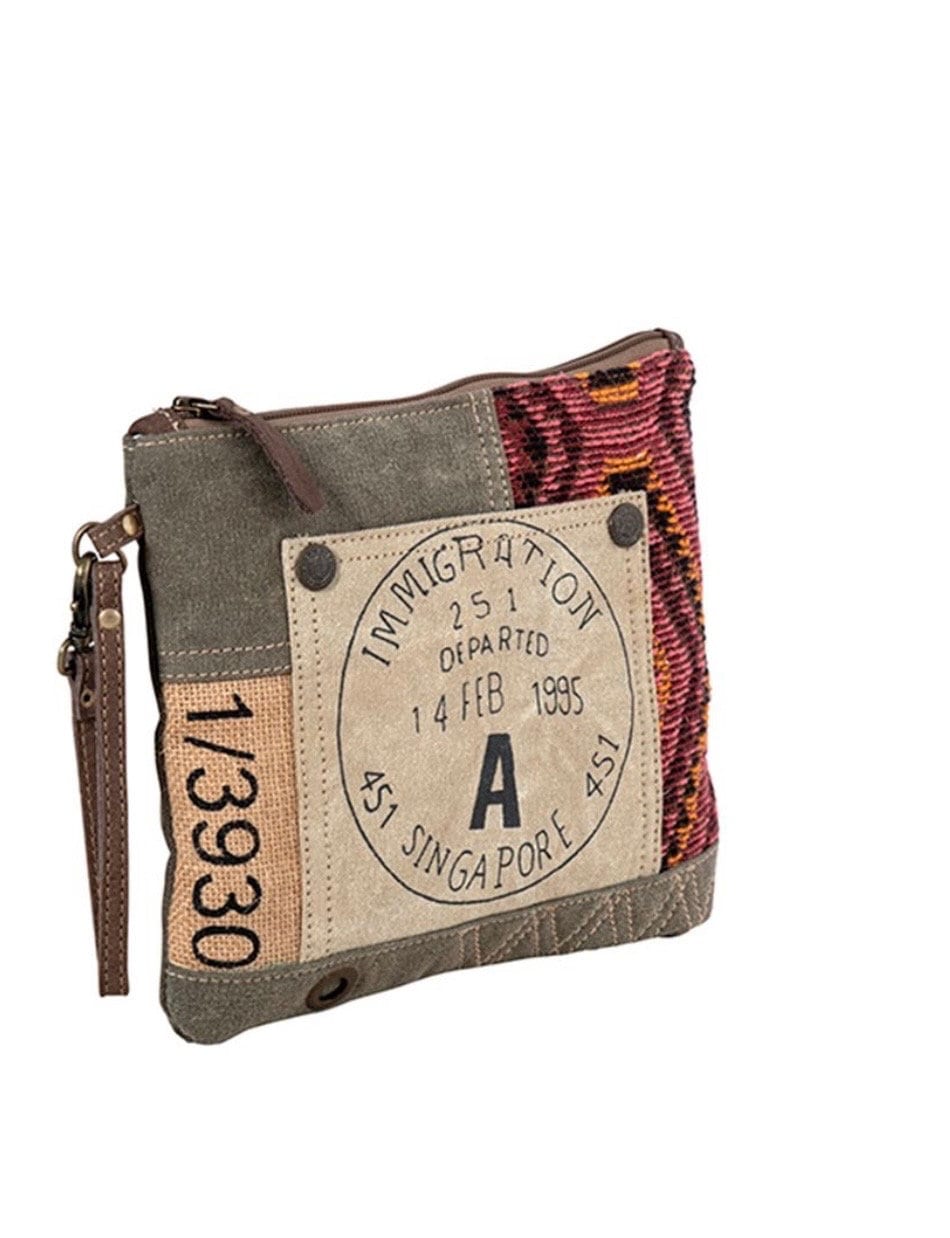 MYRA Canvas Zipper Pouch Myra Bag Small Wristlet Wallet for Women ...