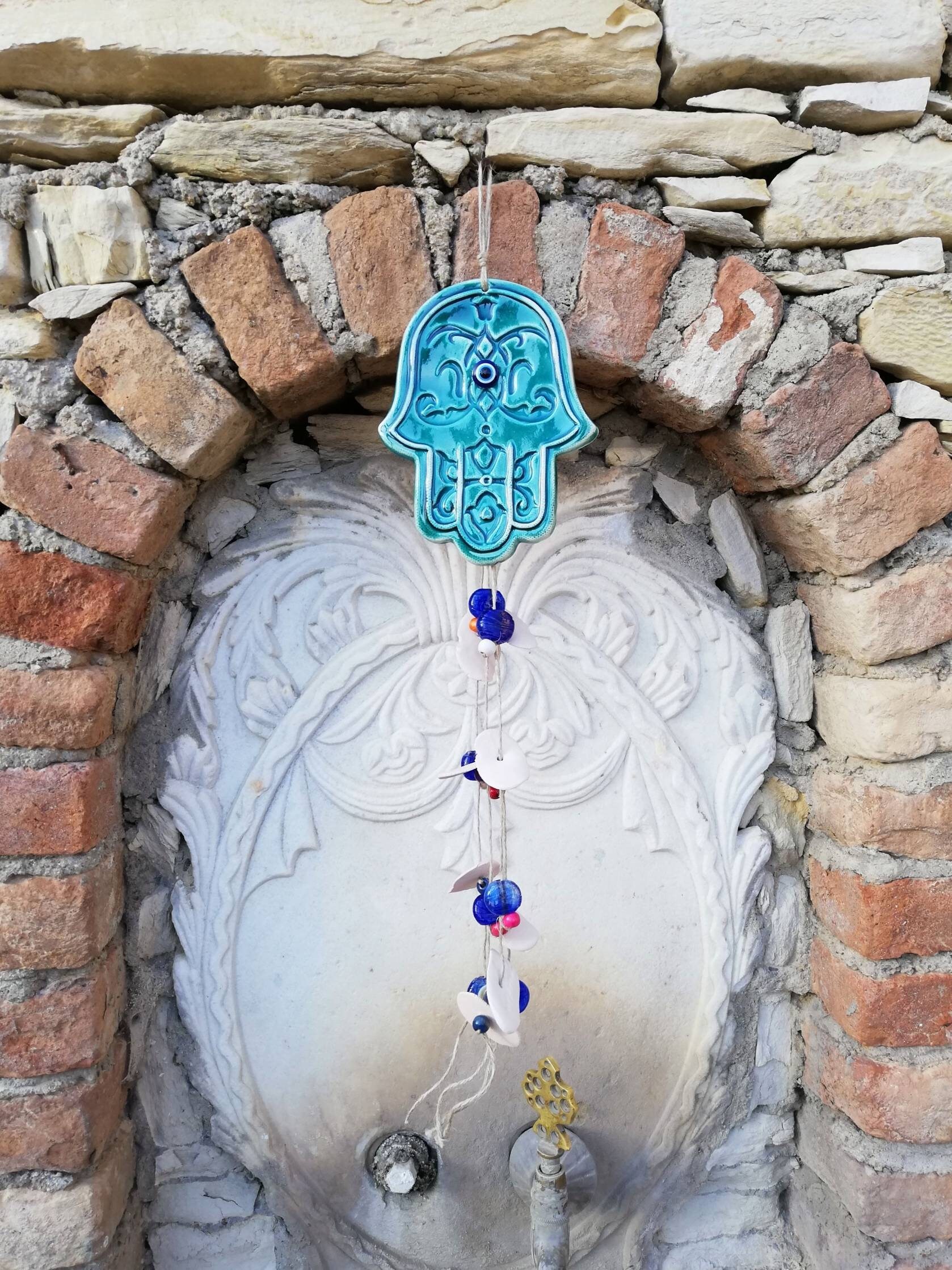 Hamsa Wall Hanging Hamsa Decor Hamsa Hand Teal Turquoise Wall - Etsy UK