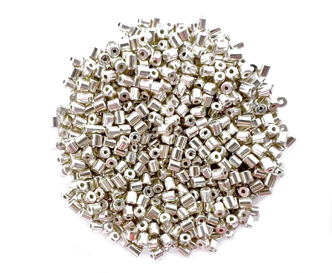 20 X Karen Hill Tribe Tube Beads Sterling Silver 2 Mm - Etsy