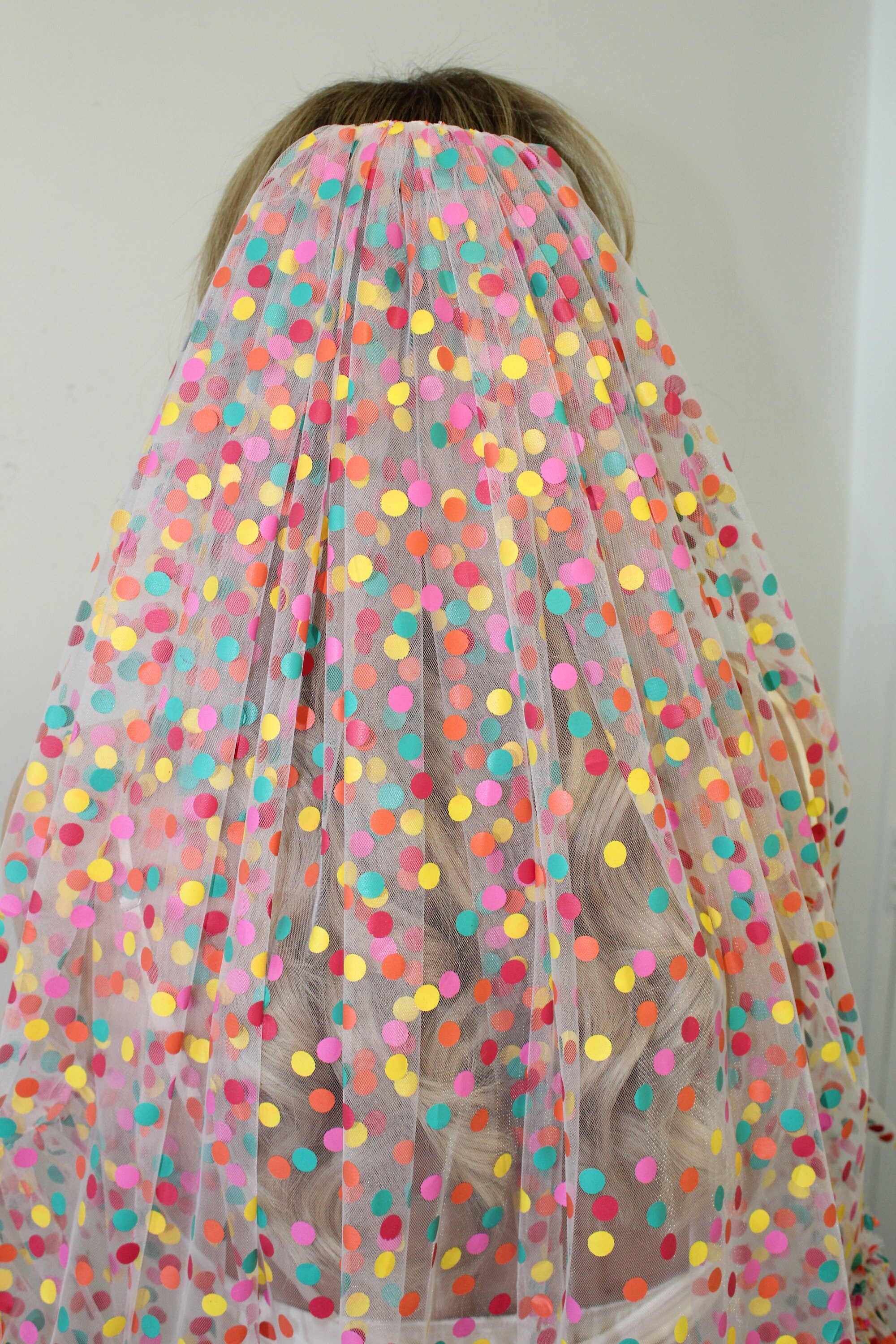 Polka Dot Colourful Wedding Veil With Ruffle Edge - Etsy