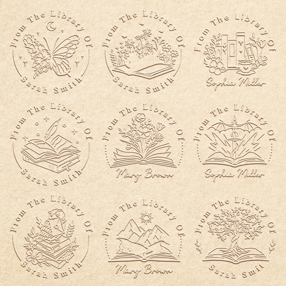 Book Embosser Stamp, Personalized Book Embosser, Custom Library ...
